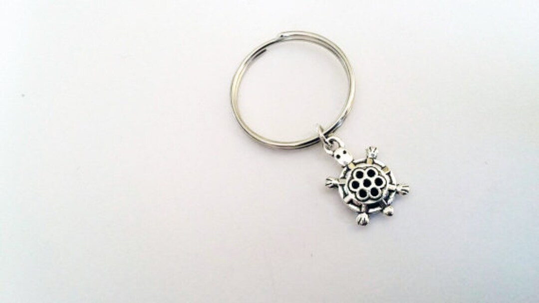 Turtle Keychain, Tortoise Keychain, Silver Keychain, Turtoise Key Chain ...