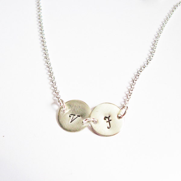 Two Initial Necklace - Etsy