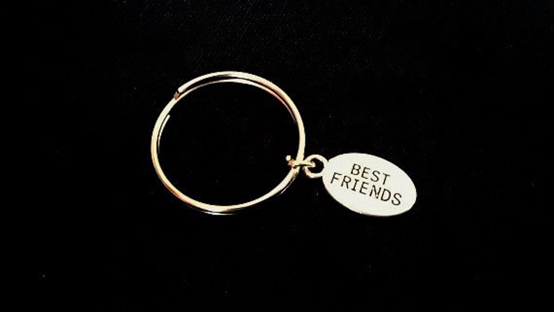 Best friends keychain silver keychain friendship gift best | Etsy