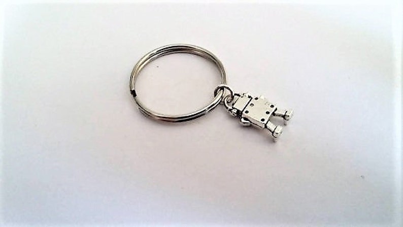 Robot Keychain Robot Key Ring Robotics Keychain Robot Charm - Etsy