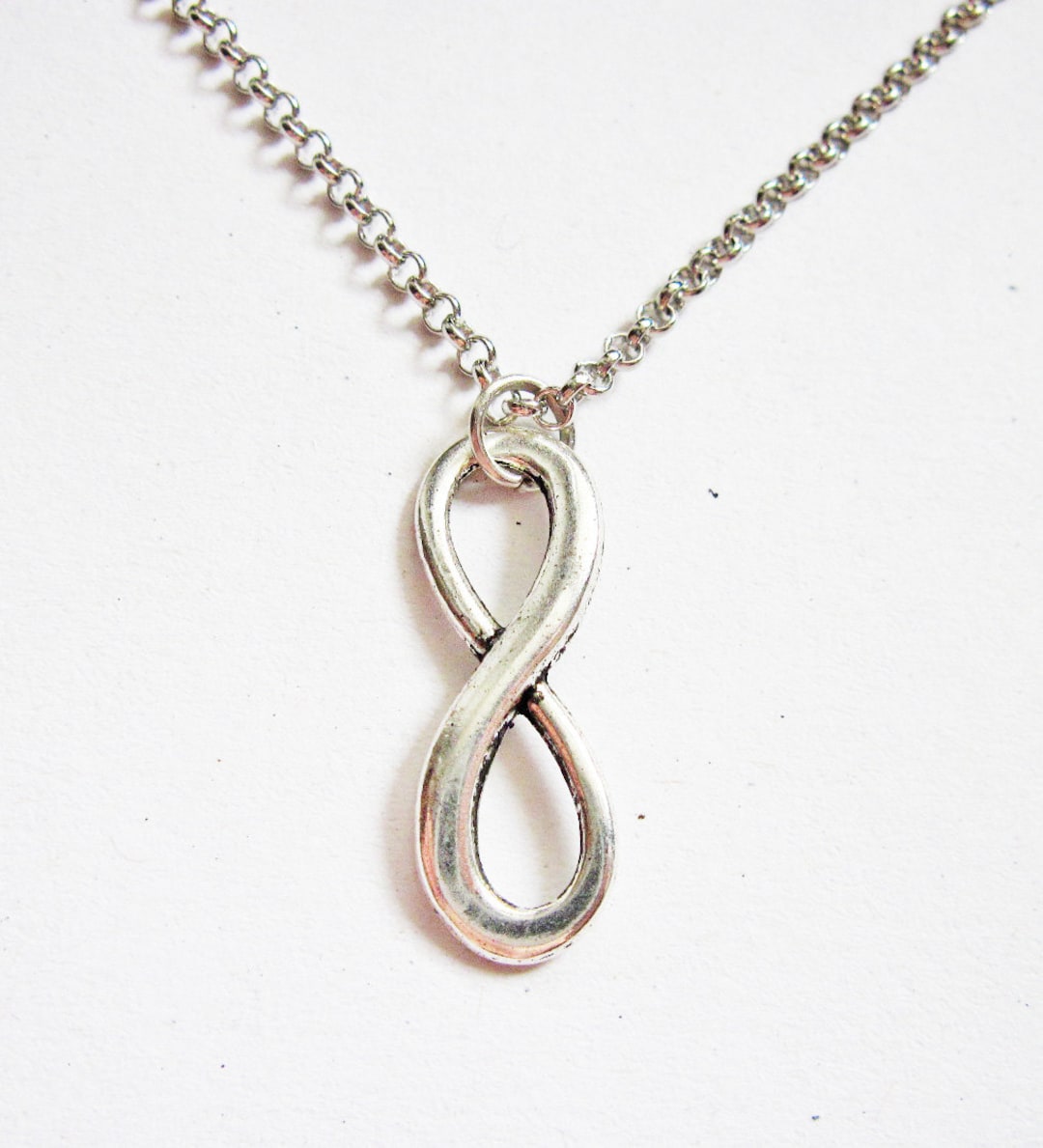 Infinity Silver Necklace, Infinity Jewelry, Infinity Pendant Necklace ...