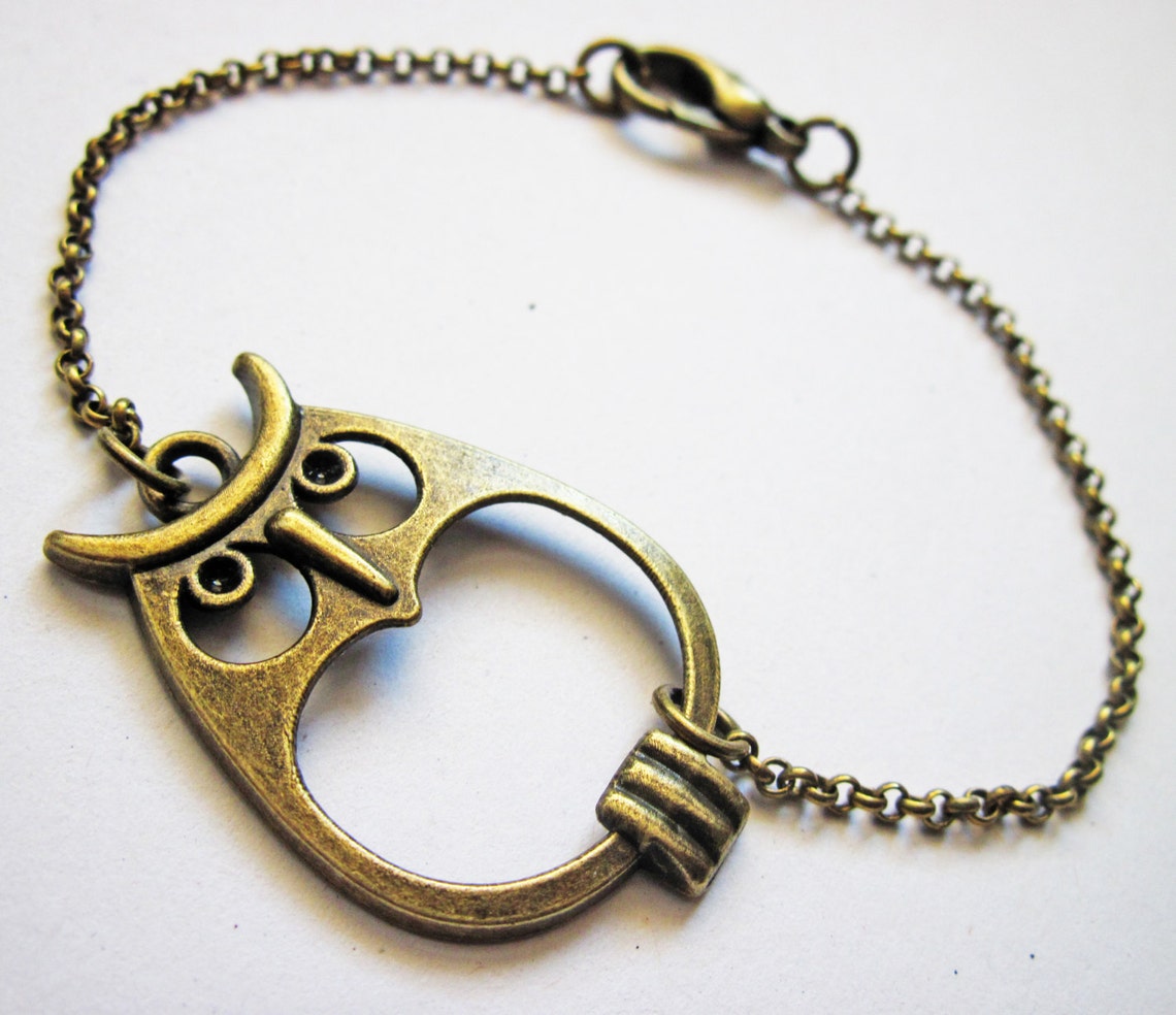 Big Owl Bracelet Bracelet Owl Owl Jewelry Bronze Owl - Etsy