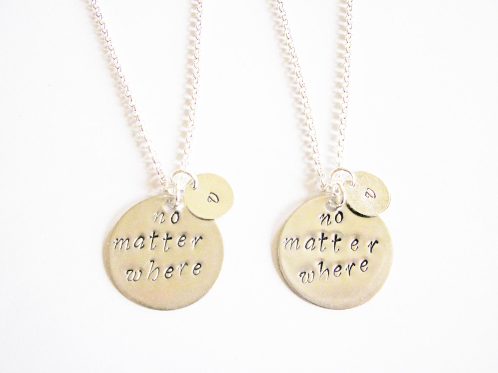 Best Friend Necklace, Gold Necklace, No Matter Where Necklace, No ...