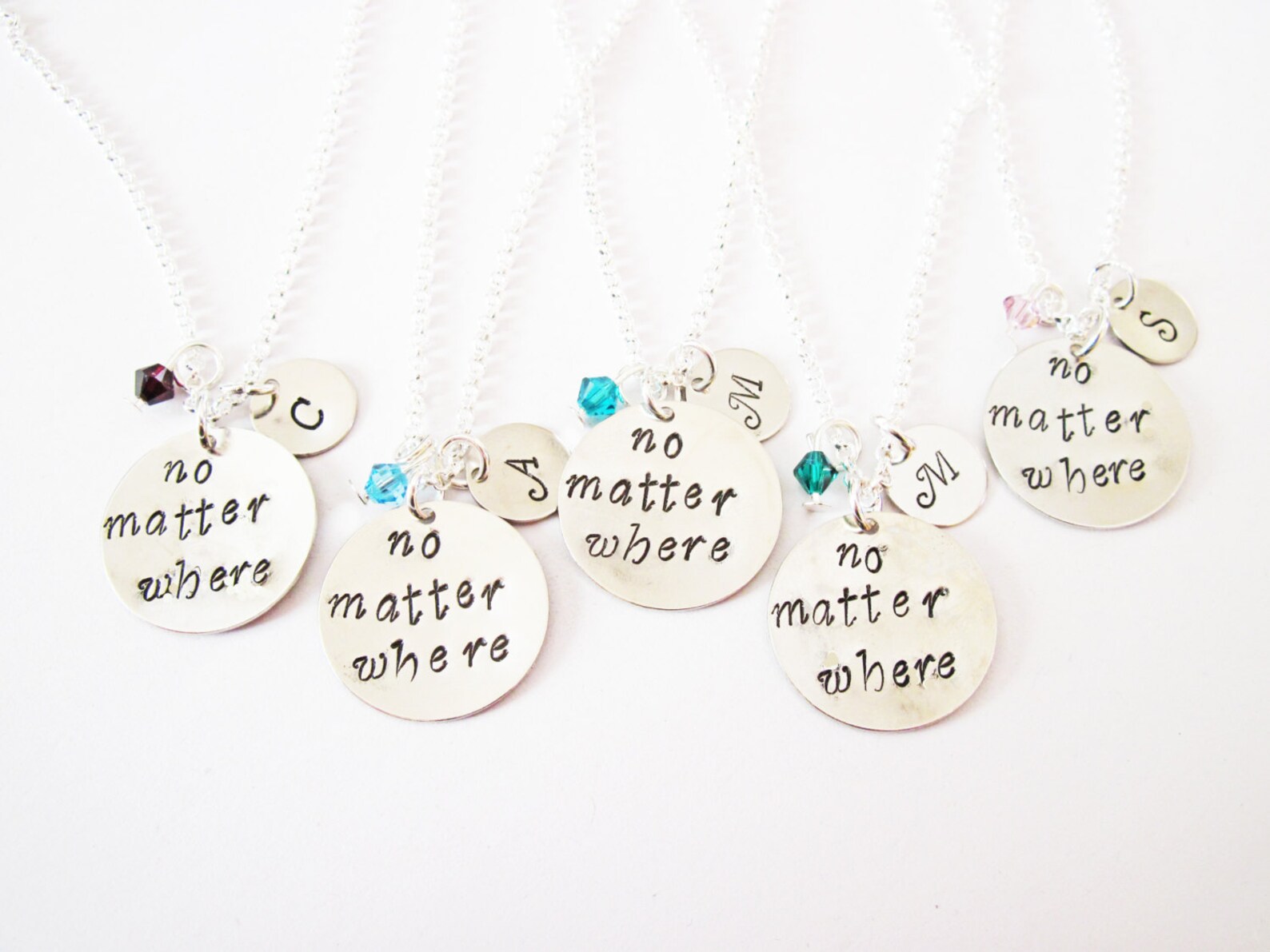 5 Best Friend Necklace, Initial Necklace, Long Distance, Personalized ...