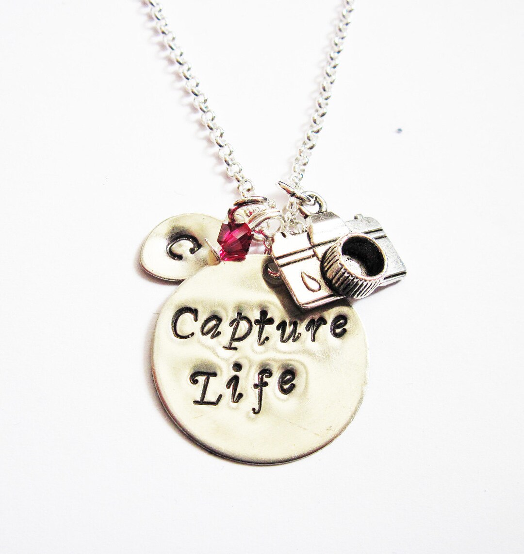 Personalized Camera Necklace, Initial Necklace, Photography Necklace ...