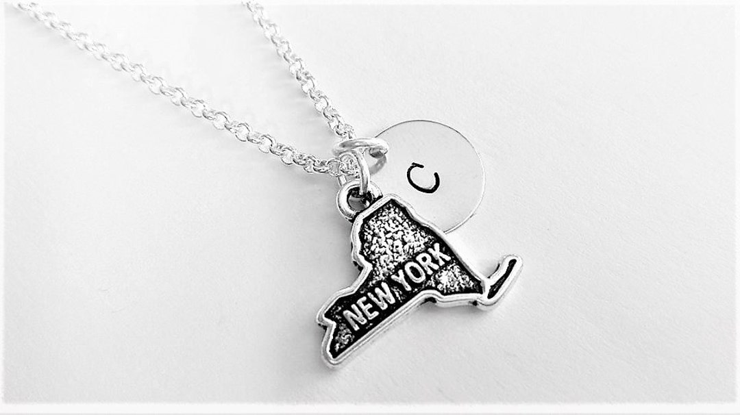 New York Necklace Personalized Initial Necklace New York Jewelry, NY ...