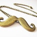 Mustache Necklace Moustache, Antique Bronze Lovely Stache Charm ...