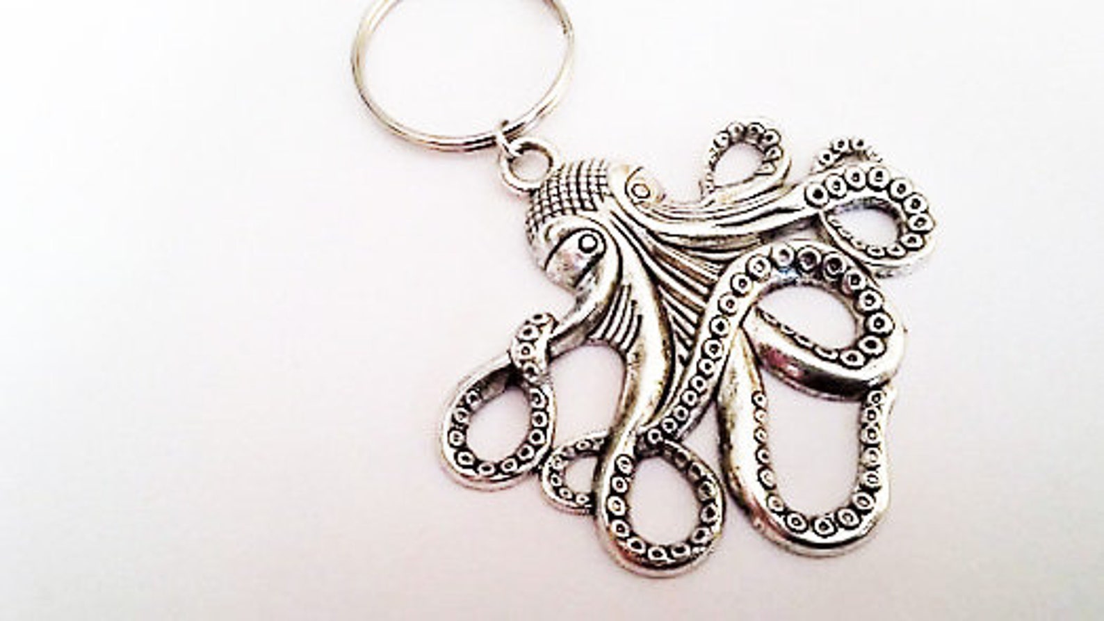 Large Octopus Keychain Steampunk Octopus Charm Animal - Etsy