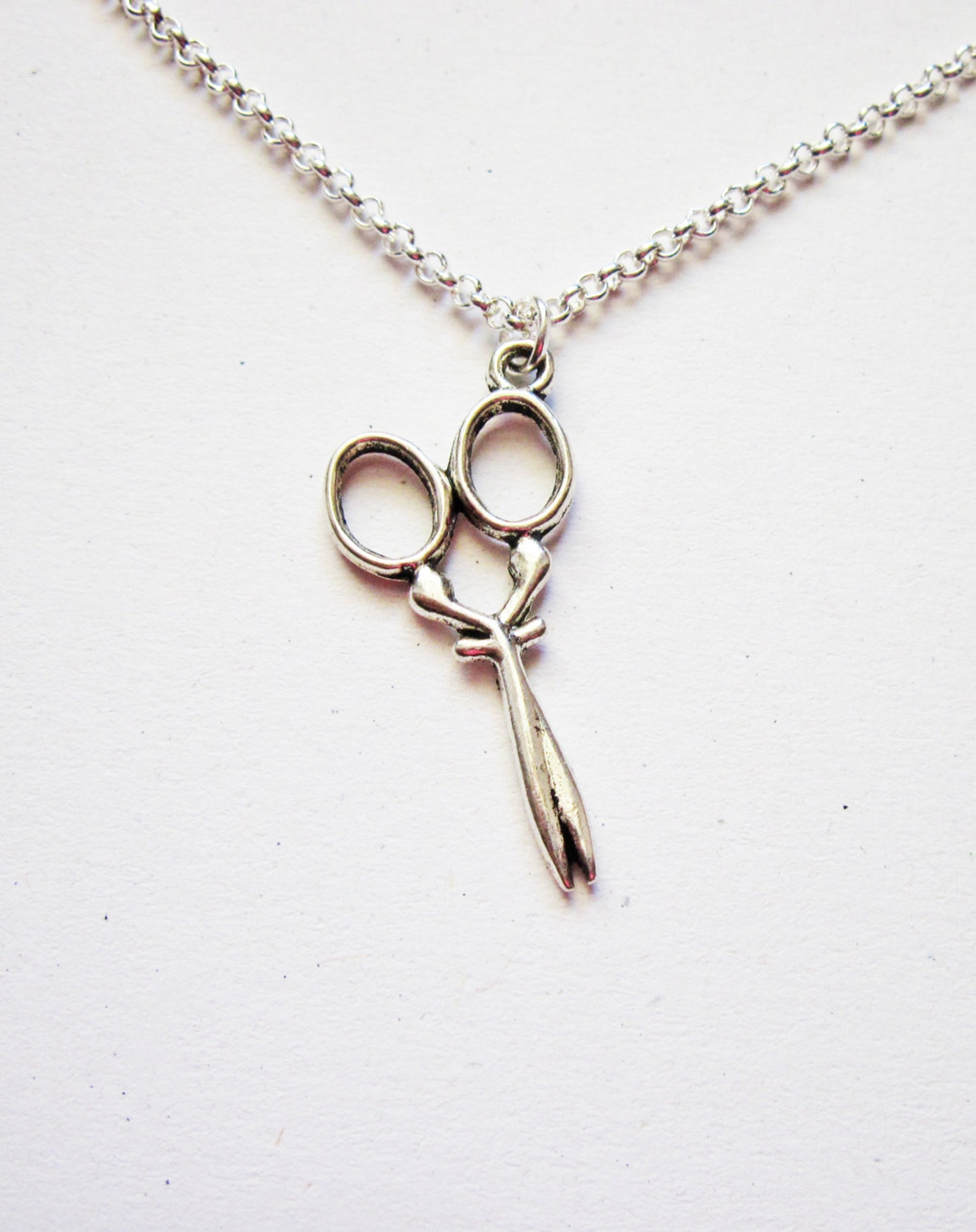 Tiny Scissors Necklace Silver Scissors Necklace Small - Etsy