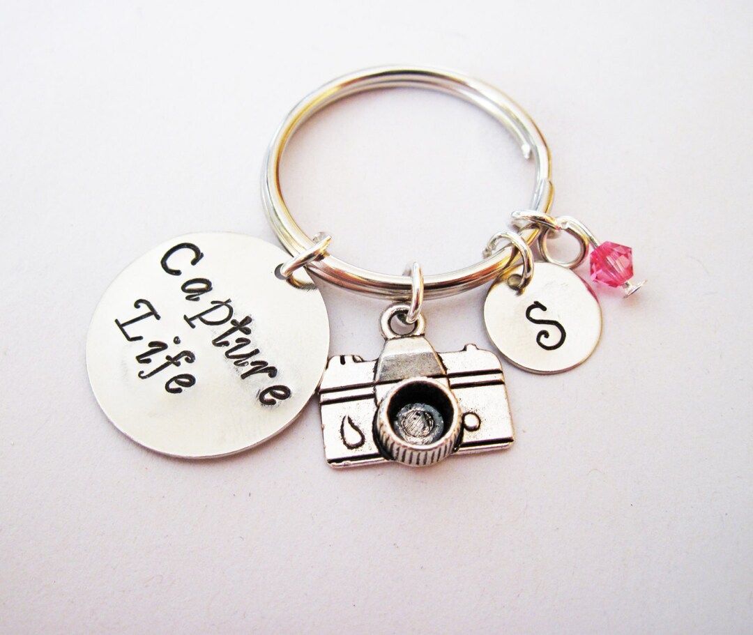 Personalized Camera Keychain, Initial Keychain, Photography Keychain ...