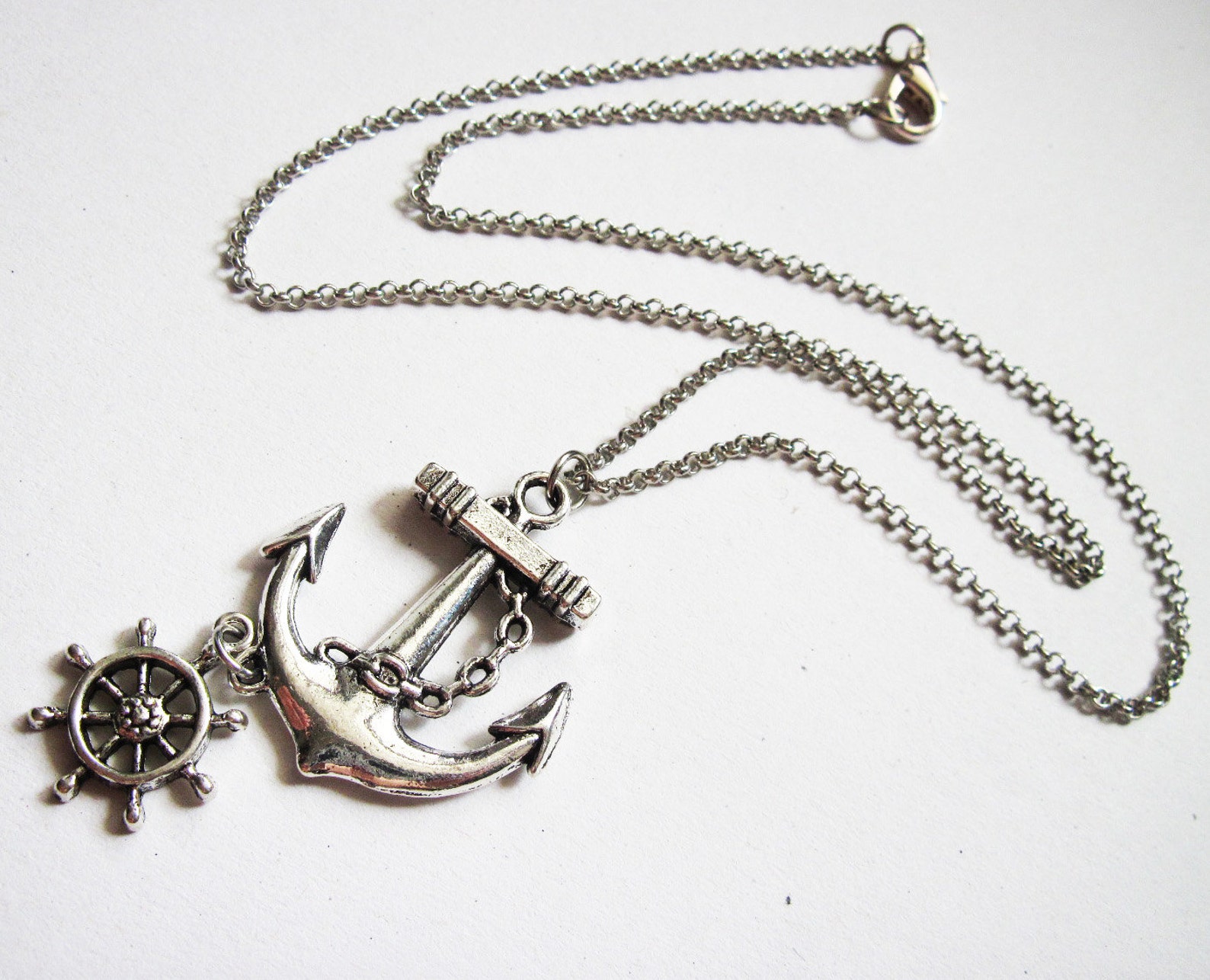 Anchor Necklace Nautical Jewelry Sea Necklace Beach - Etsy