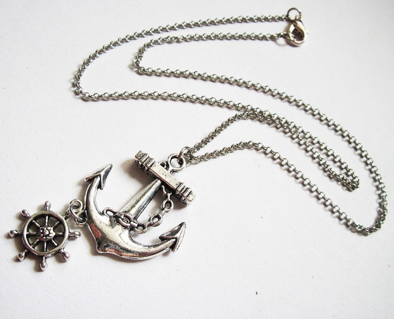 Anchor Necklace Nautical Jewelry Sea Necklace Beach - Etsy