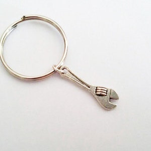 Wrench Keychain, Tool Charm, Carpenter Gift, Mechanic Keychain, Spanner ...