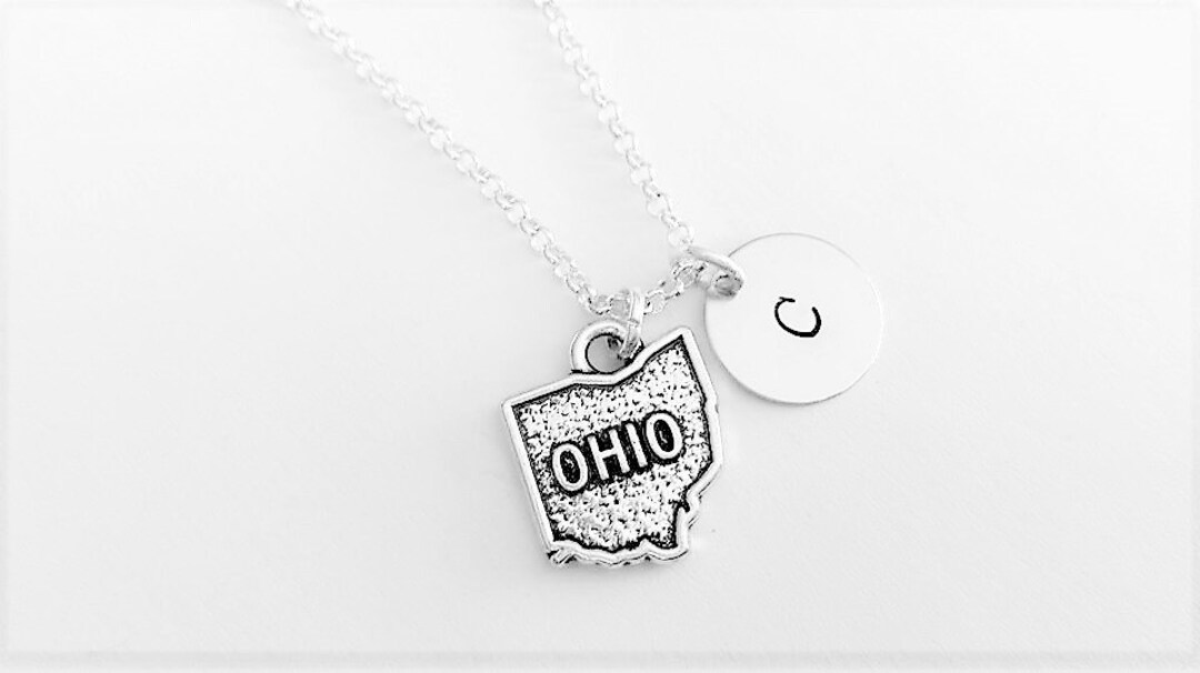 Ohio Necklace Personalized Initial Necklace, Home State Jewelry, Ohio ...