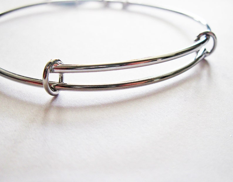 Expandable Personalized Bracelet Silver Bangle Adjustable - Etsy