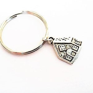 House Keychain, House Charm, Home Keychain, Personalized Keychain ...