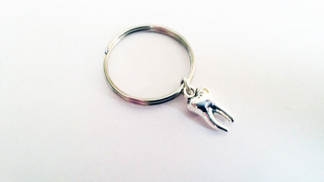 Tooth Keychain Dentist Charm Keychain Dentist Gift Dental Hygiene ...