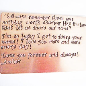 Personalized Wallet Insert Card, Best Friends, Aluminum, Credit Card ...