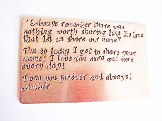 Personalized Wallet Insert Card Best Friends Aluminum | Etsy