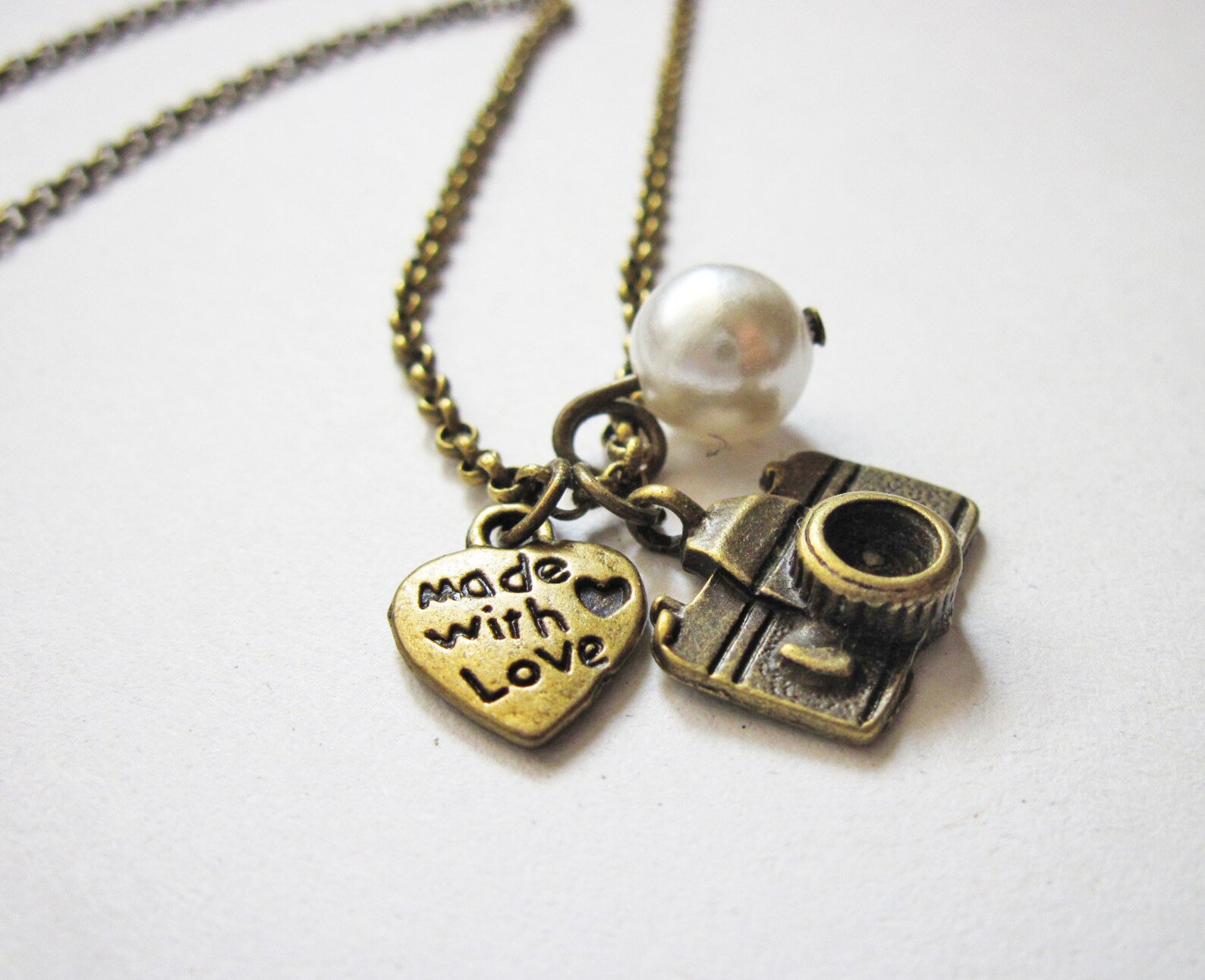 Photography Necklace Camera Necklace Heart Jewelry - Etsy