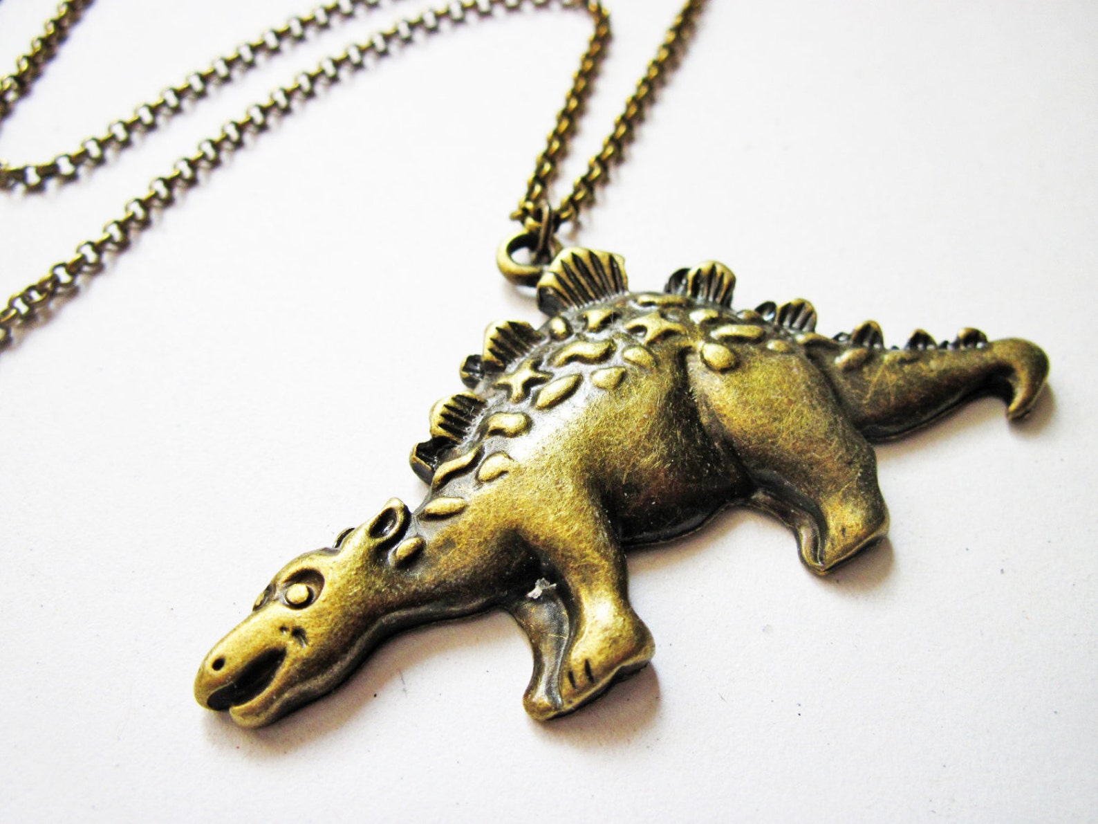 Dinosaur Necklace Stegosaurus Necklace Dino Necklace Animal - Etsy
