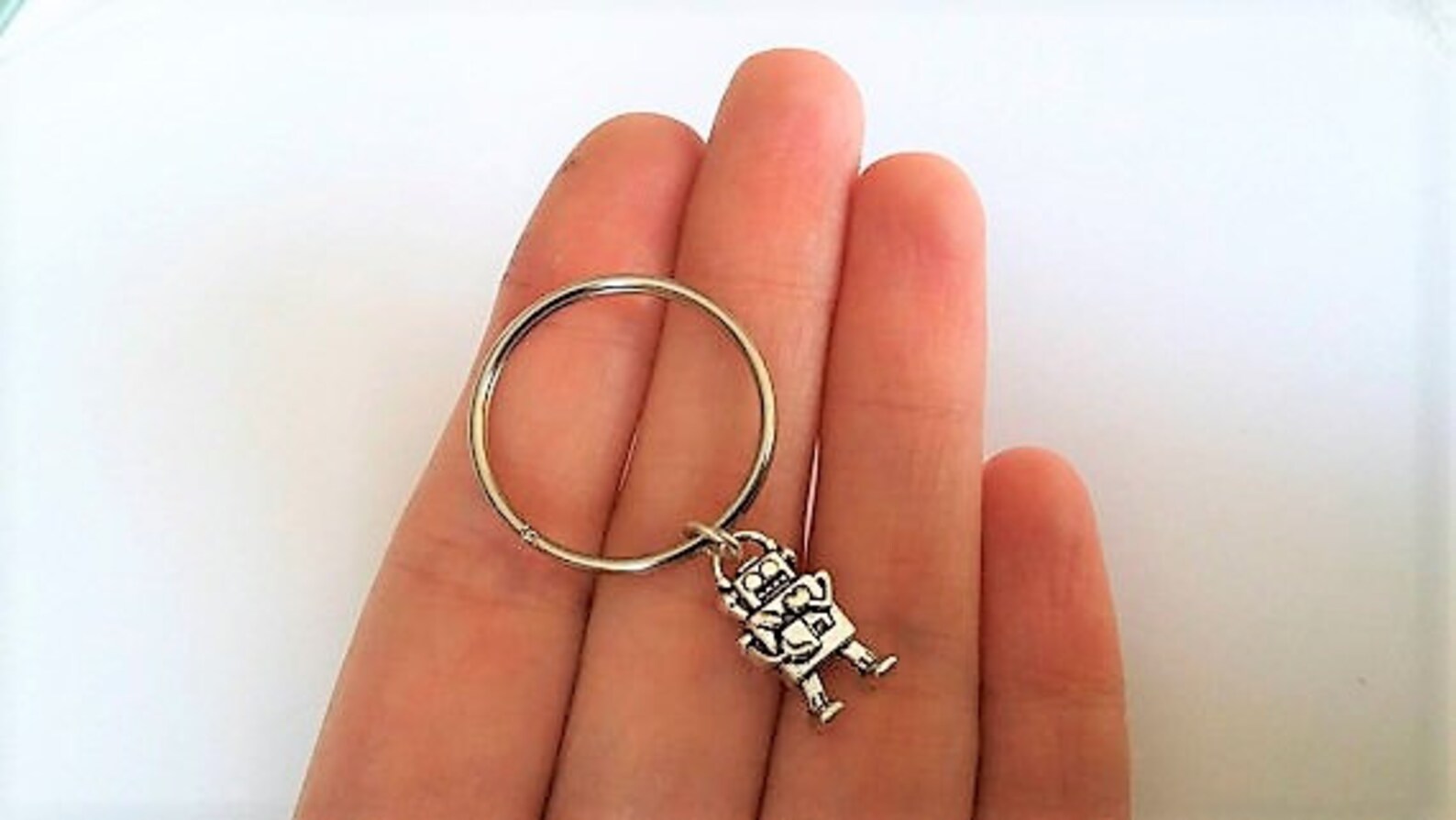 Robot Keychain Robot Key Ring Robotics Keychain Robot Charm - Etsy