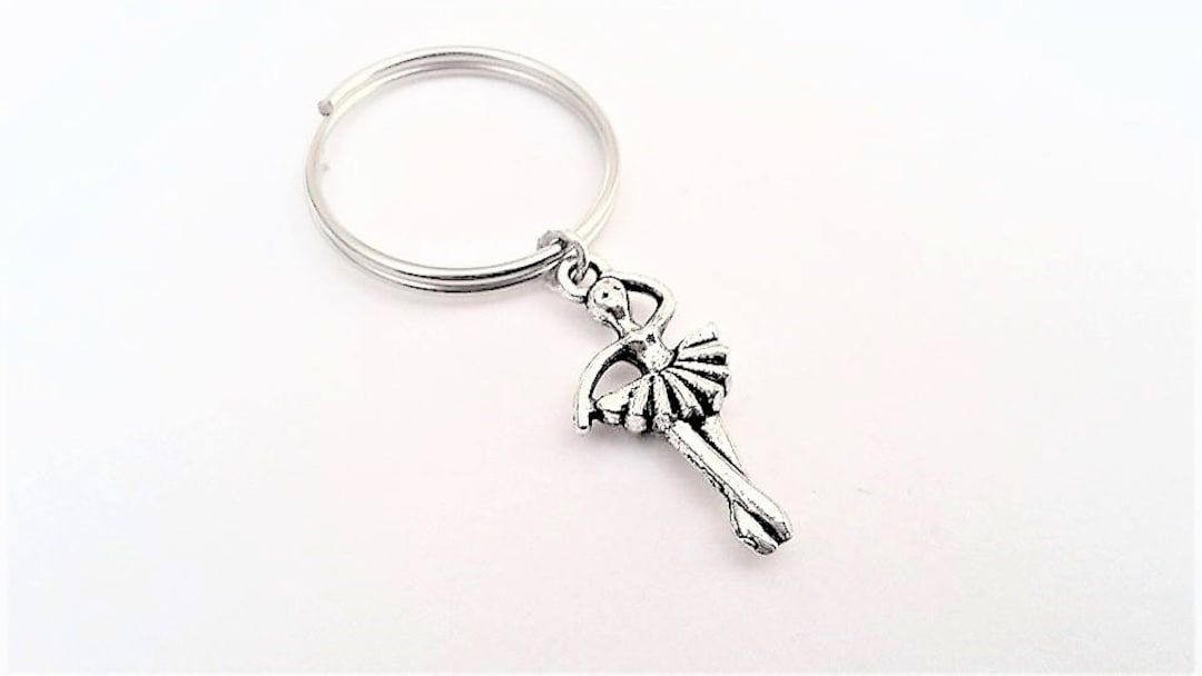 Ballerina Keychain, Ballet Dancer Keyring, Ballet Tutu Keychain ...