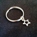 Star Keychain, Silver Keychain, Star Charm, Star Key Ring, Star Key Fob ...
