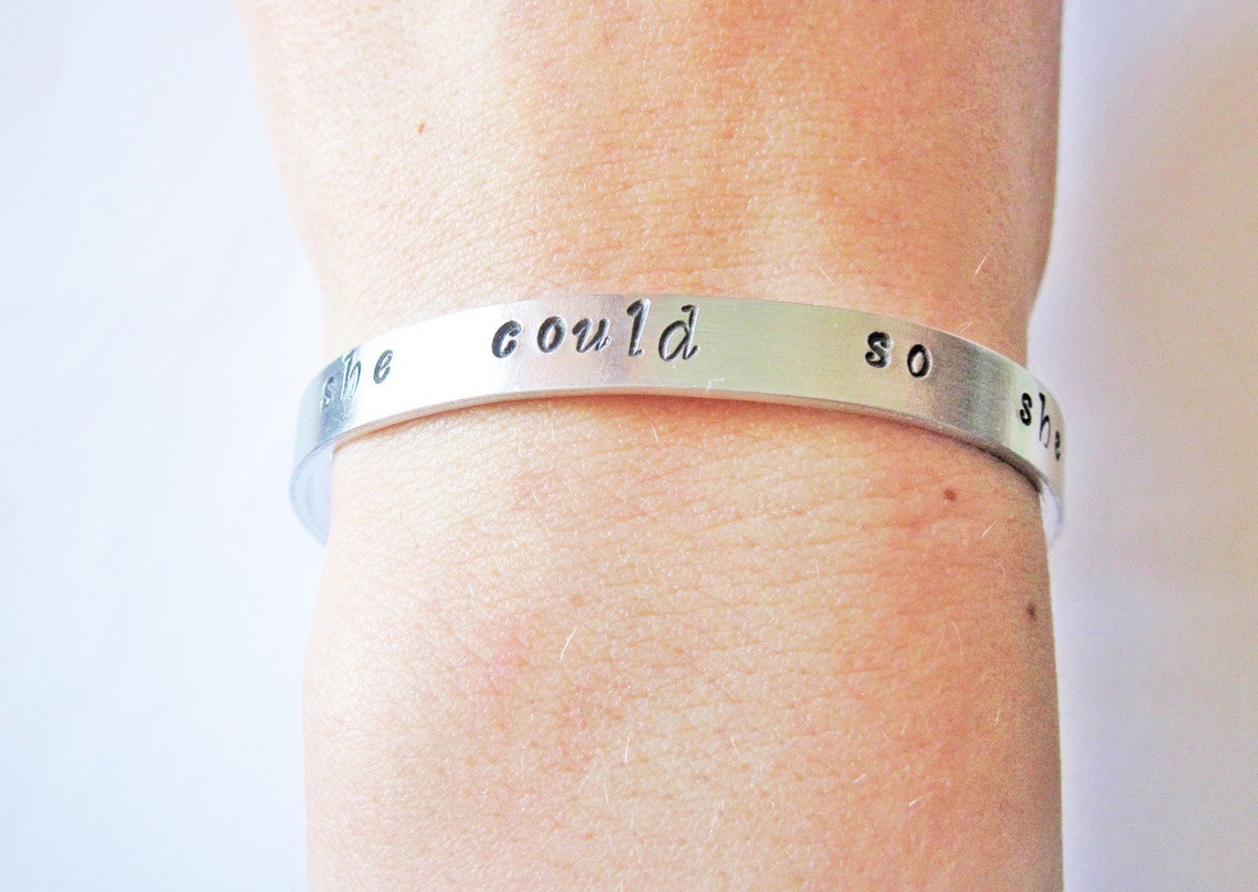 Personalized Quote Bracelet Inspirational Bracelet Stacking - Etsy