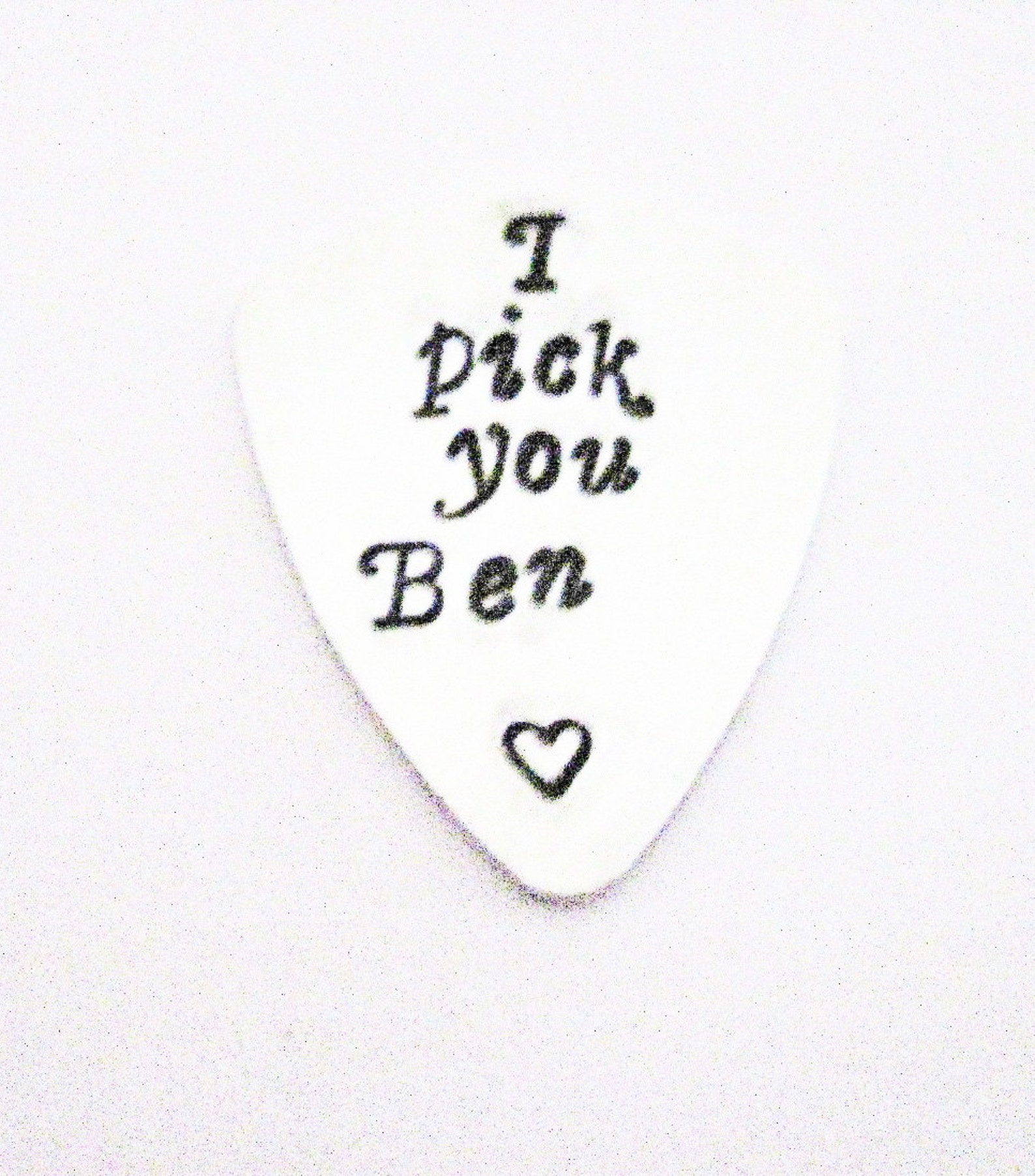 Personalized I Pick You Guitar Pick Hand Stamped Customizable | Etsy