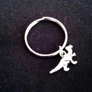 Dinosaur Keychain, T-rex Keychain, Silver Keychain, T Rex Charm ...