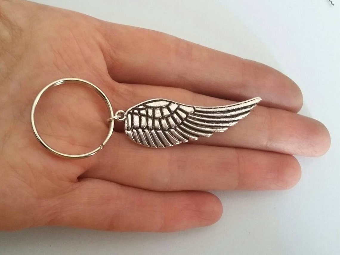 Wing Keychain Angel Wing Keychain Large Wing Keychain Big - Etsy
