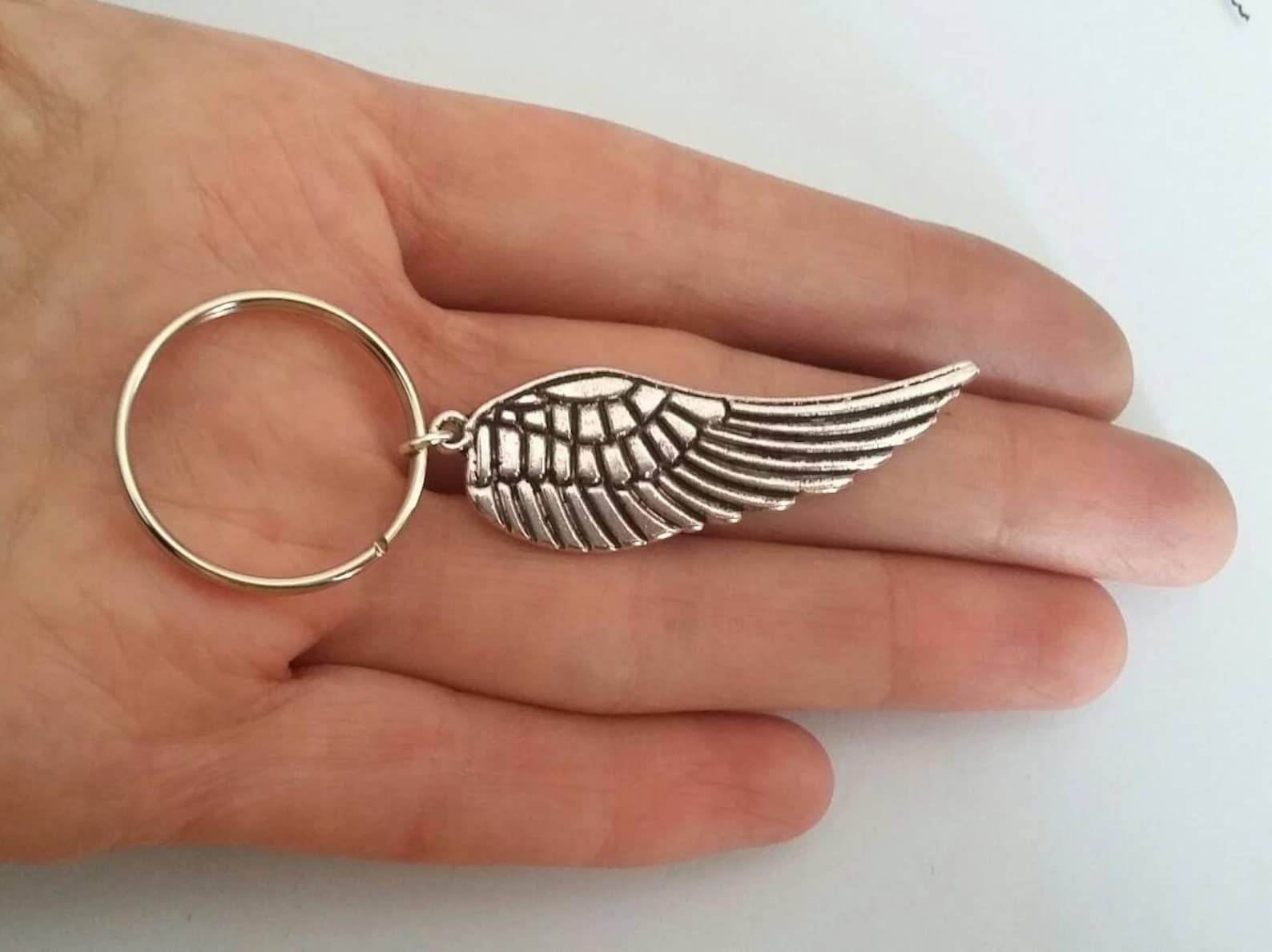 Wing Keychain Angel Wing Keychain Large Wing Keychain Big - Etsy