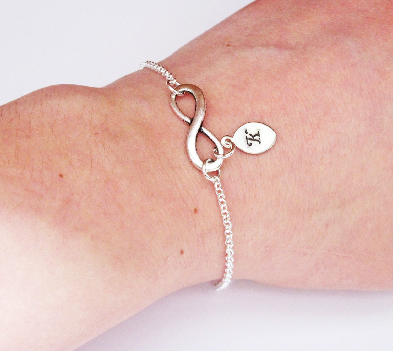 Personalized Infinity Bracelet With Initials Infinity Mother - Etsy