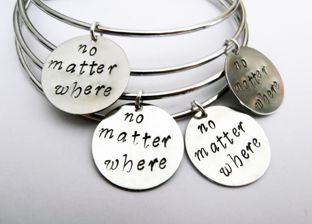 Best Friends Bracelets for Four, No Matter Where Bangle Bracelets ...