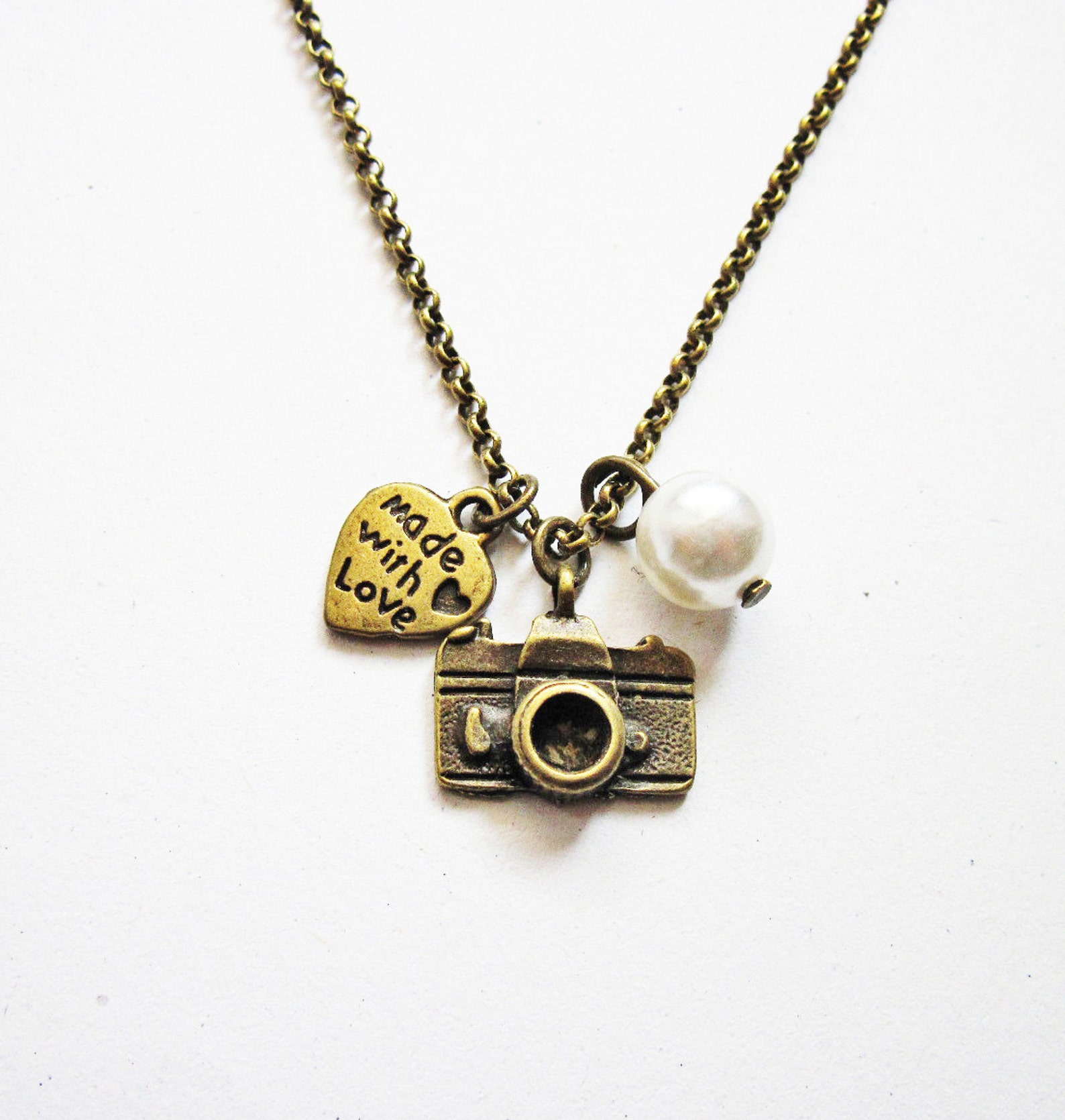 Photography Necklace Camera Necklace Heart Jewelry - Etsy
