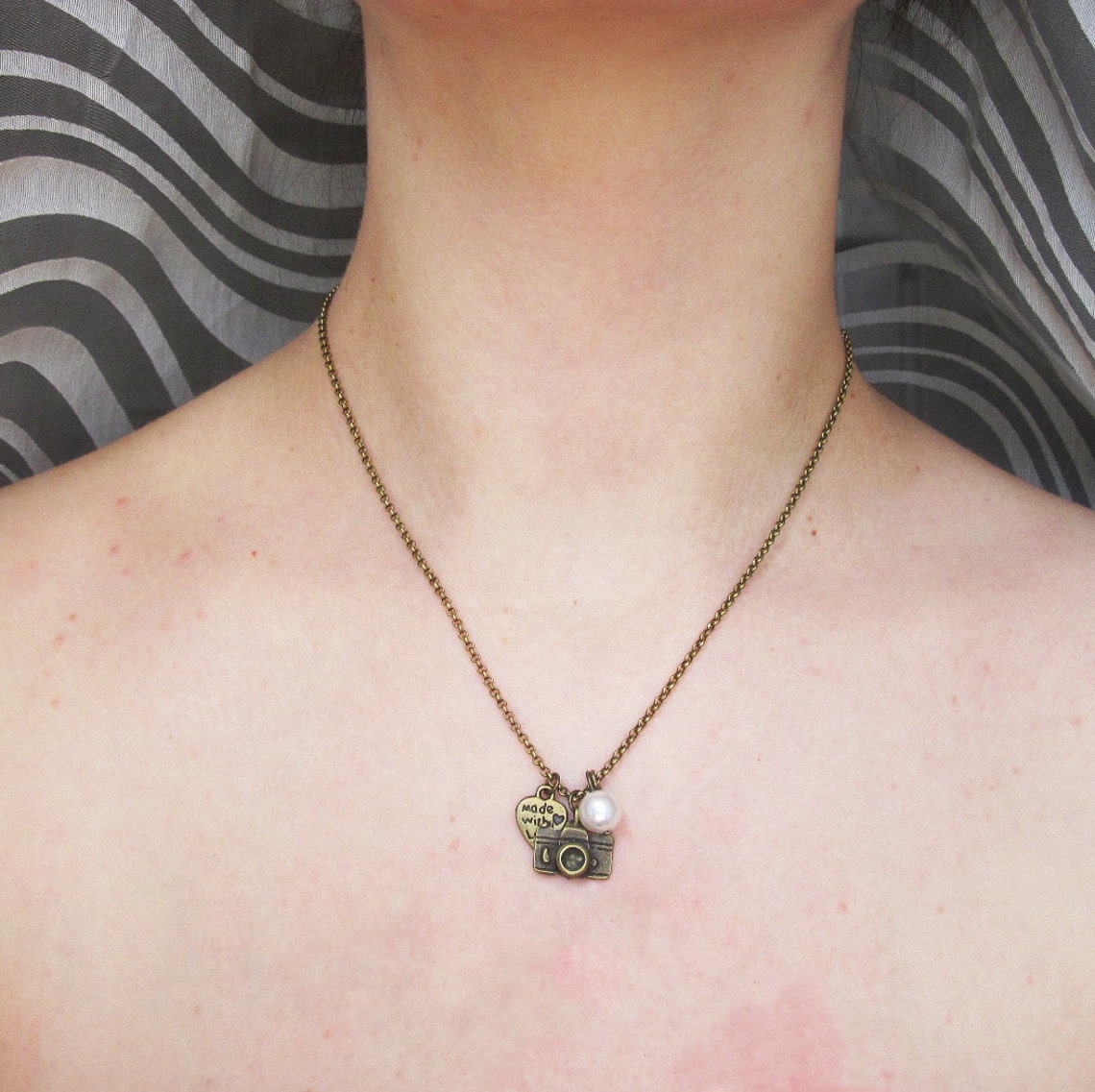 Photography Necklace Camera Necklace Heart Jewelry - Etsy