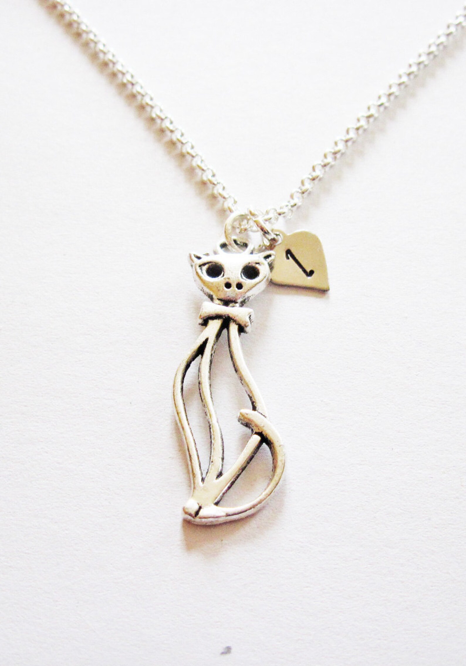 Cat Necklace Custom Necklace Personalized Animal Jewelry - Etsy