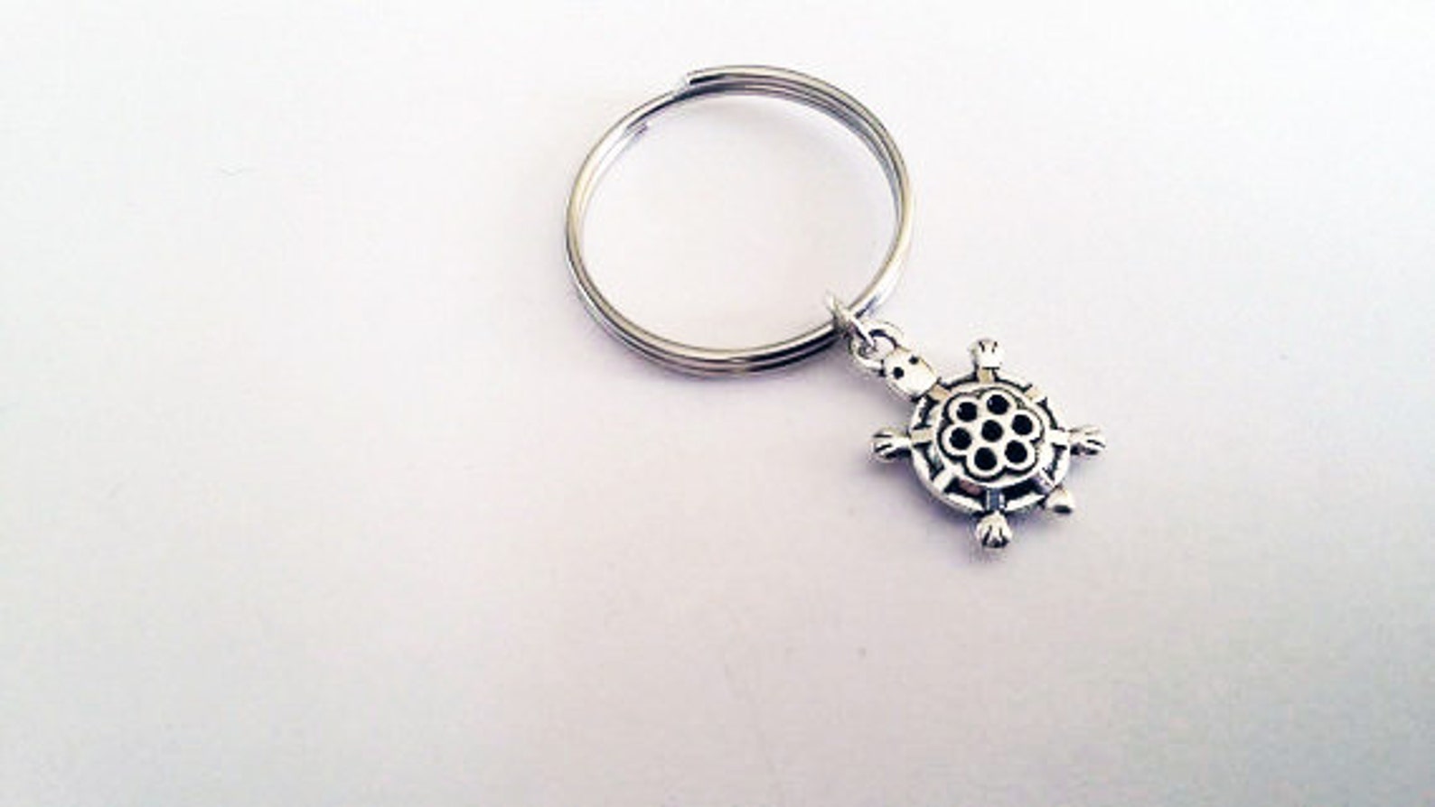 Turtle Keychain Tortoise Keychain Silver Keychain Turtoise - Etsy