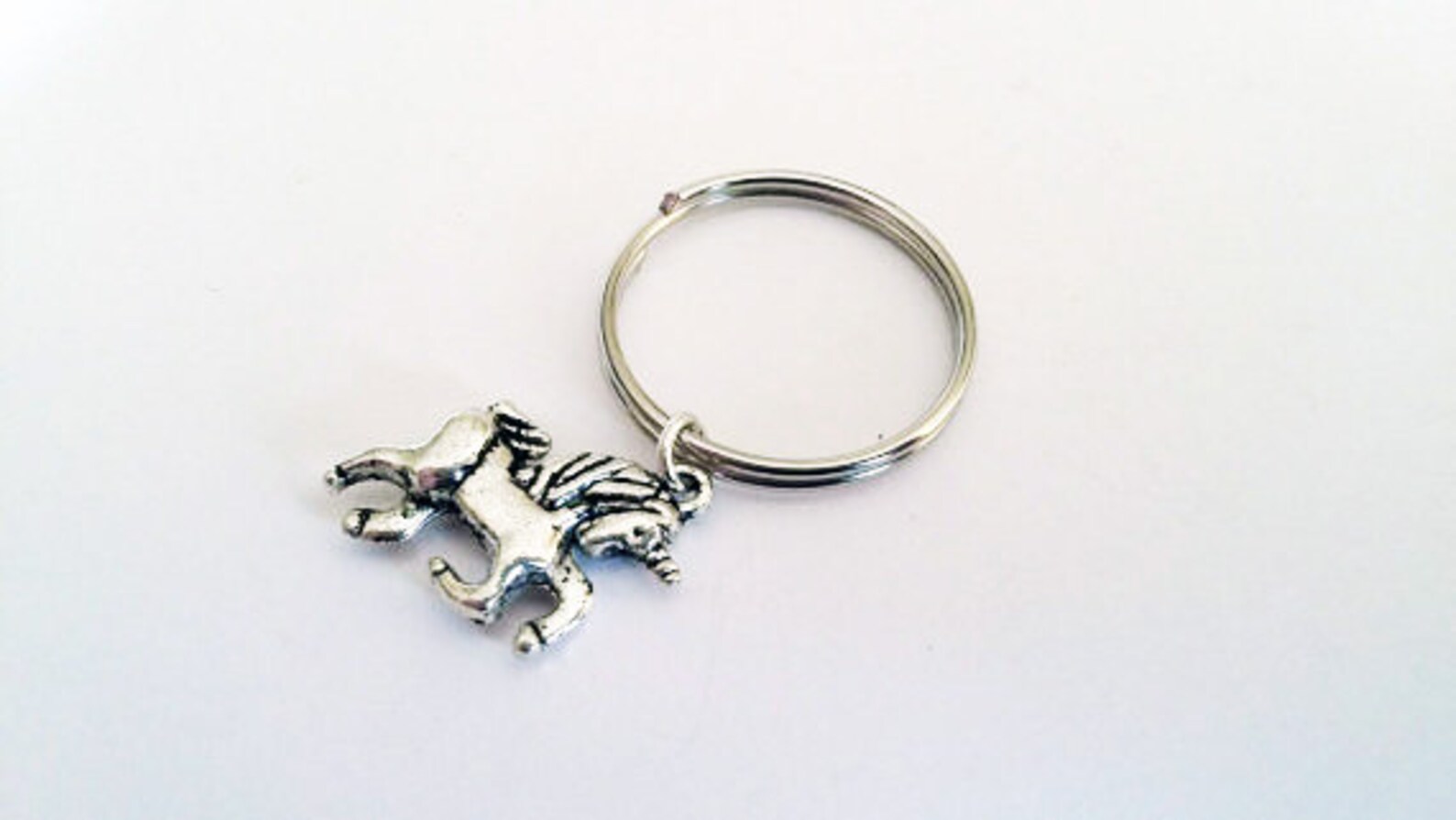 Unicorn Keychain Unicorn Key Ring Silver Keychain Fairytale - Etsy