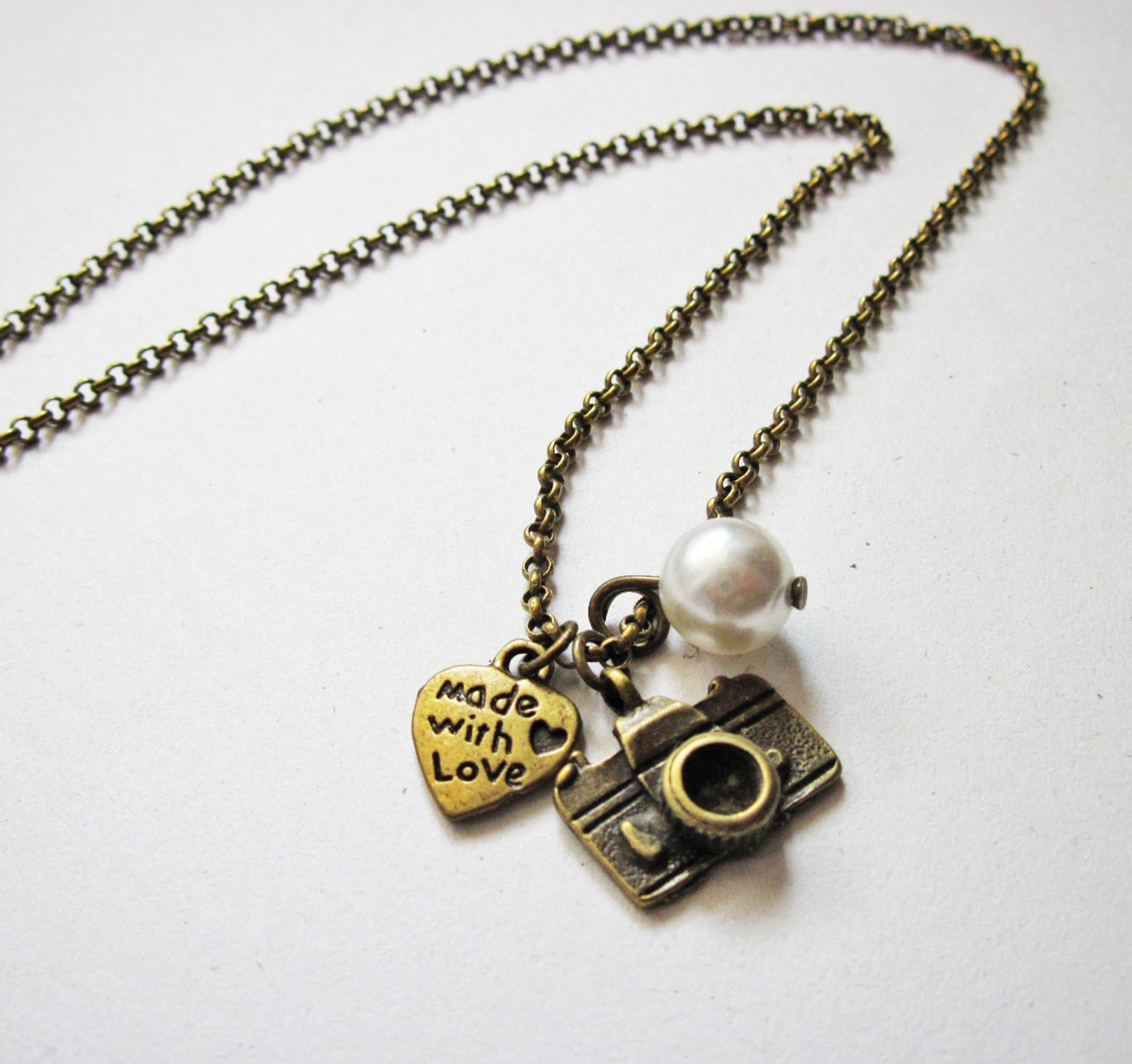 Photography Necklace Camera Necklace Heart Jewelry - Etsy
