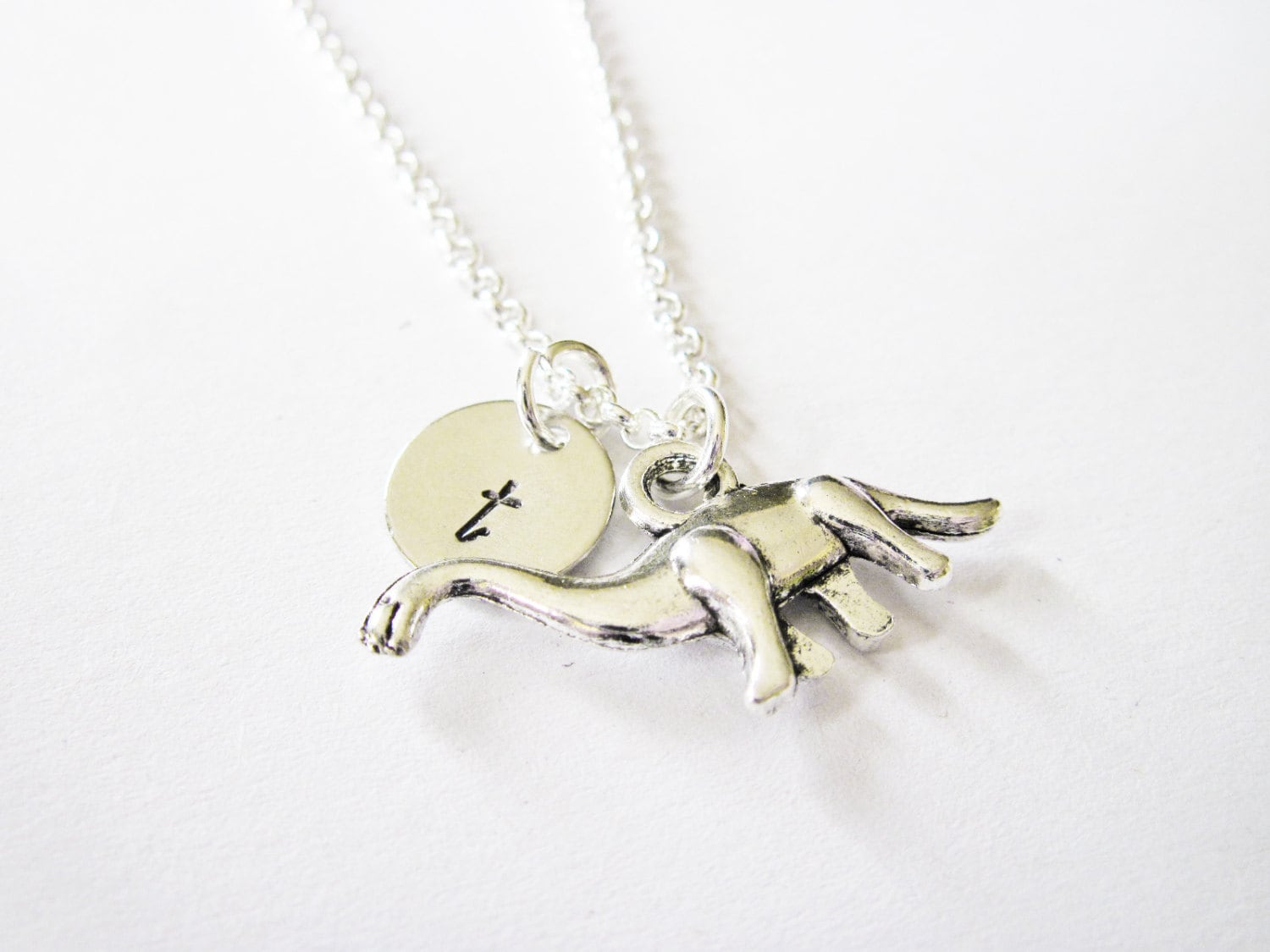 Dinosaur Necklace Personalized Dinosaur Charm Necklace - Etsy