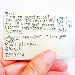 Personalized Wallet Insert Card, Best Friends, Aluminum, Credit Card ...