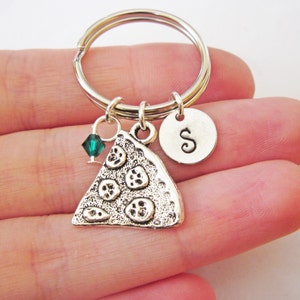 2 Best Friend Keychains, Set of Two Pizza Key Chains, Birthstone ...