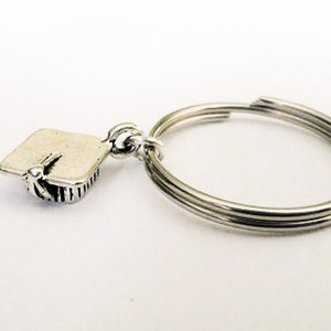 Graduation Cap Keychain, Graduation Keychain, Silver Keychain, No ...
