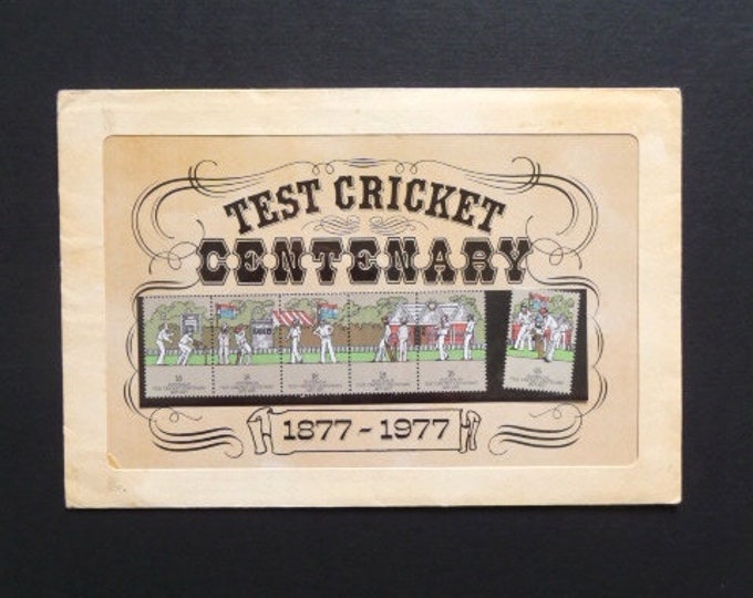 Test Cricket Centenary 1877-1977 Australian Stamp Set - Etsy Australia