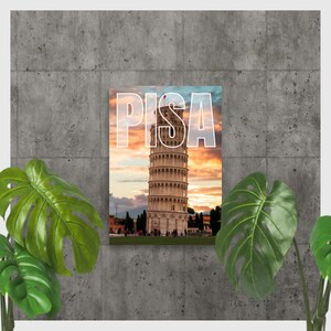 Leaning Tower of Pisa Photo Poster | Italy Travel Wall Art Print - Etsy UK
