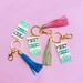 Stop Interrupting My Grinding Keychain in Blue Tassel Keychain, Enamel ...