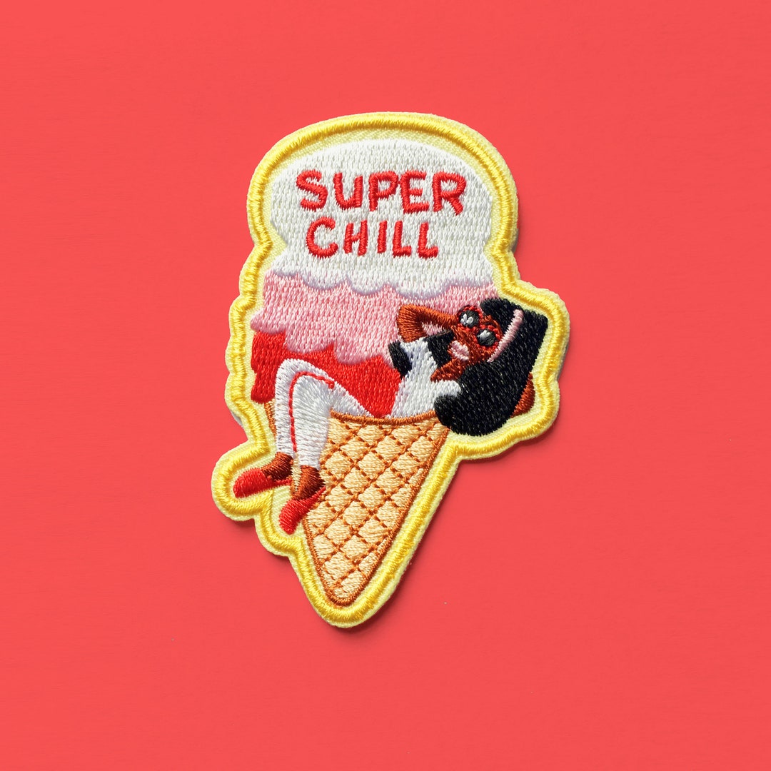 Super Chill Patch Ice Cream Patch, Iron on Patch, Patches for Jackets ...