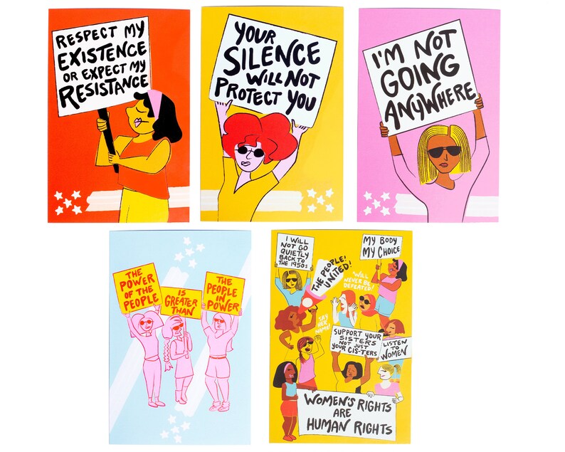 LADIES PROTEST POSTCARDS Postcard Set Activism Blm 2020 - Etsy